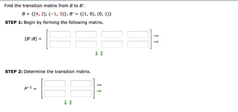 Solved Find The Transition Matrix From B To B B 4