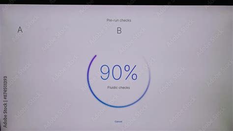 Dna Sequencer Gloved Hand Is Handling Flow Cell With Multiple Lanes For Dna Samples Placed