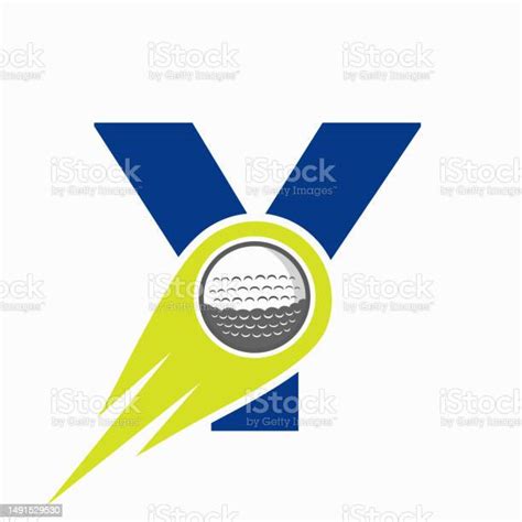 움직이는 골프공 아이콘이 있는 문자 Y 골프 개념 하키 스포츠 유형 기호 벡터 템플릿 겨울에 대한 스톡 벡터 아트 및 기타 이미지 겨울 겨울 스포츠 경기 스포츠