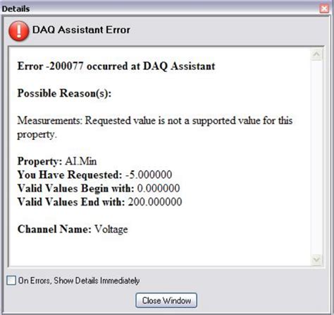 Error 200077 In Daq Assistant When Creating A Custom Scale In Ni Max
