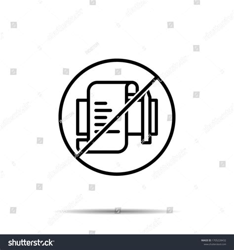 No Analytics Business Icon Simple Thin Stock Vector Royalty Free