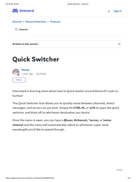 Quick Switcher Discord Pdf