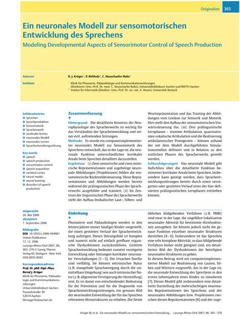 Pdf Modeling Developmental Aspects Of Sensorimotor Control Of Speech Production