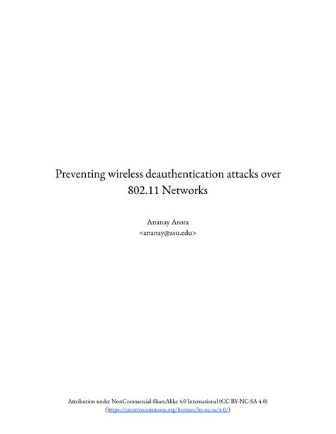 Preventing Wireless Deauthentication Attacks Over This Attack Is Known As The Deauthentication