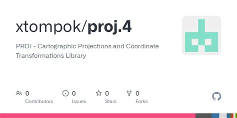 Github Xtompokproj4 Proj Cartographic Projections And Coordinate Transformations Library