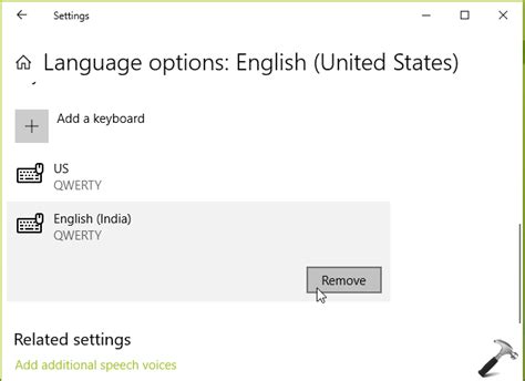how to add remove keyboard layout in windows 10