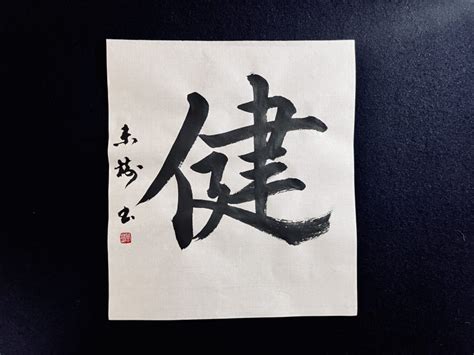 漢字一文字健書道 習字 手本 新年の抱負におすすめ 書道作品筆文字習字のご依頼書家 書道家 根本みき