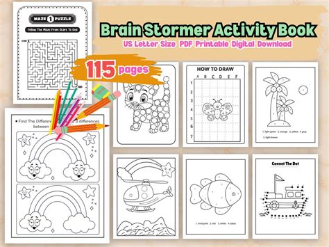 50 Page Logic And Thinking Activity Worksheets Brain Boosting Fun For