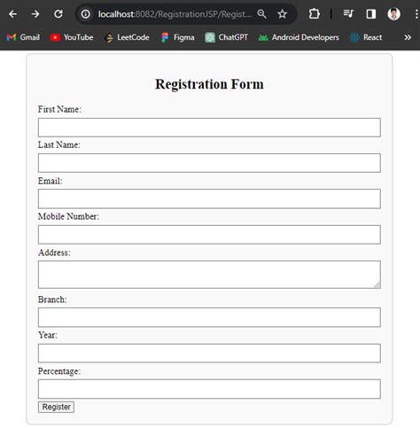 Jsp Registration Form Geeksforgeeks