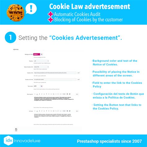 Cookie Law Module For Prestashop Stores Innovadeluxe