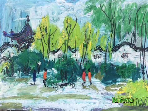 重彩油画棒作品 山水有约走进平遥全国校外少儿美术老师写生作品