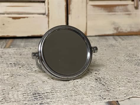 Small Hand Mirror Round Magnifying Double Sided Bathroom Decor