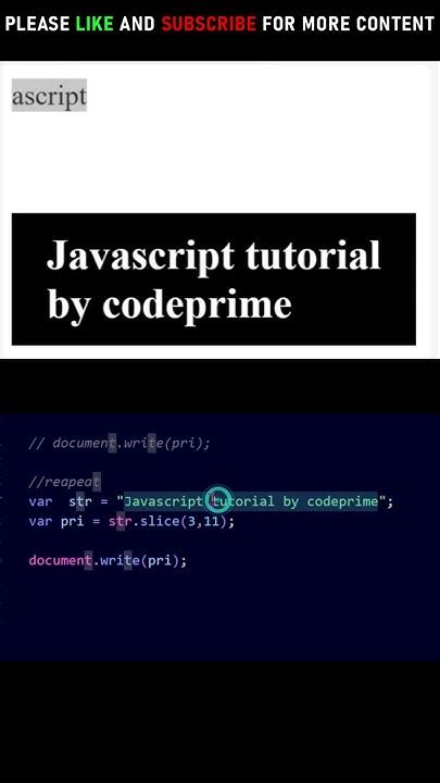 Slice Javascript String Method Slice Strings Javascript Youtube