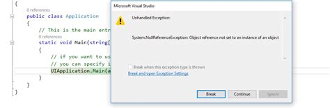 Reinitializing MasterPage Is Throwing Null Exception In IOS Xamarin