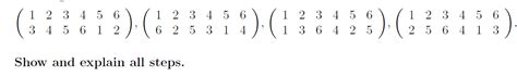 Solved For The Following Permutations Find Decomposition As