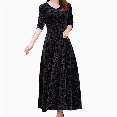 Dyfzdhu Formal Dresses For Women Plus Size Elegant Floral Print V Neck