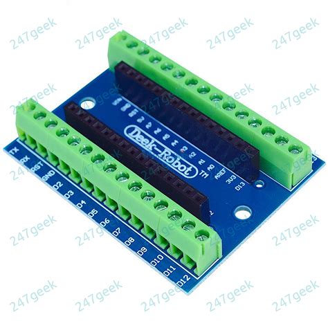 247geek Arduino Pro Nano Breakout Board Screw Terminal Shield