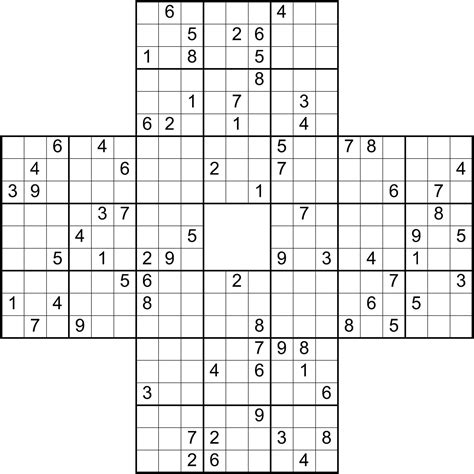 Printable Samurai Sudoku Printable Templates