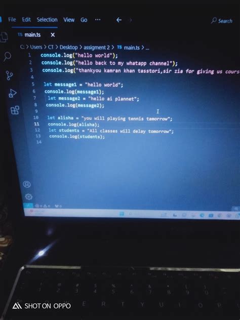 Hello World My First Class And First Assignment I Am Very Happy My Hello Javeria Aqeel