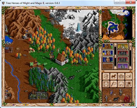 Adventure Map Screen The Position Of The Hero And The Castle Selected