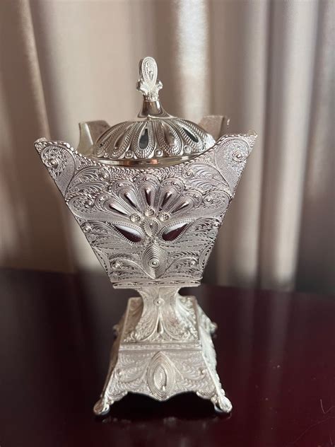 Silver Bakhoor Burner Furniture And Home Living Home Fragrance On Carousell