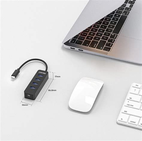 Unitek USB Port Hub With USB C Connector Cable Startech Store