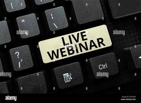 Hand Writing Sign Live Webinar Business Overview Internet Education