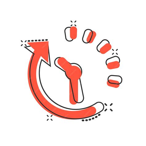 Premium Vector Clock Countdown Icon In Comic Style Time Chronometer Vector Cartoon