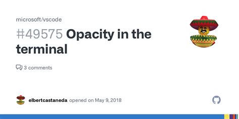 Opacity In The Terminal · Issue 49575 · Microsoft Vscode · Github