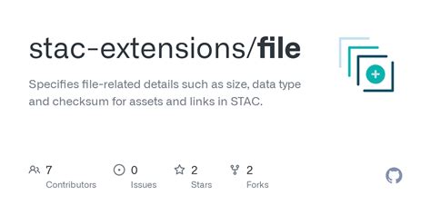 Github Stac Extensionsfile File Info Extension Specification
