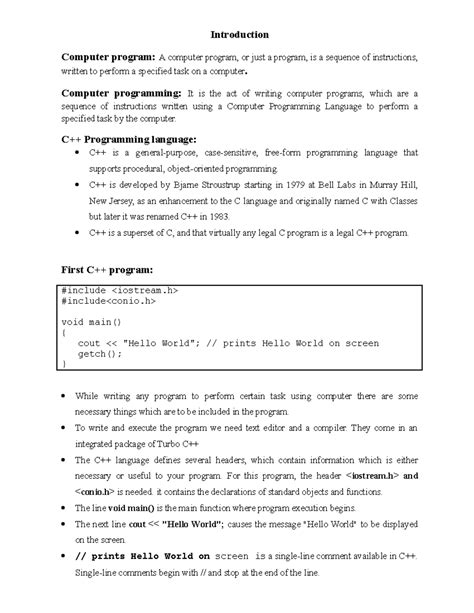 Assignment No 1 Basics Of C Programming And Exercises Studocu