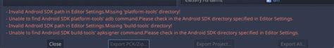 Issue Exporting To An Android Phone I Have Generatedadded A Sdk Path And Generated A Debug