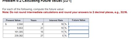 solved problem 4 2 ﻿calculating future values [lo 1]for each