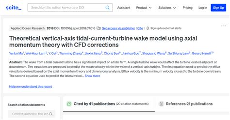 Theoretical Vertical Axis Tidal Current Turbine Wake Model Using Axial