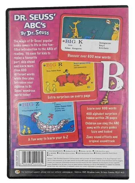 Dr Seuss Abcs Living Books Pc Cd Rom For Ages 3 6 Educational Fun