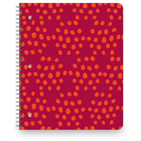 Hexagon Dots Red And Orange Notebook Shutterfly