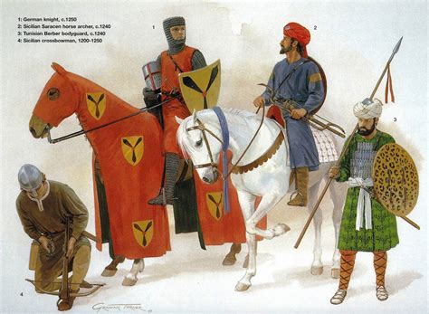 Soldiers Of The German Campaigns In Italy Mid 13th Century German