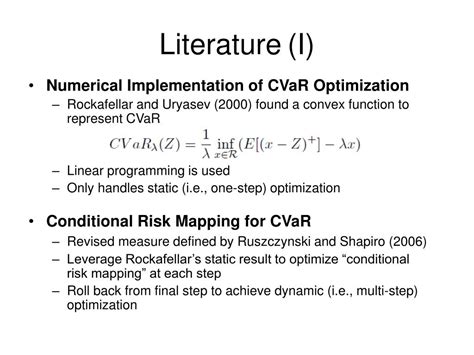Ppt Risk Minimizing Portfolio Optimization And Hedging With