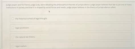 Solved Judge Jasper And His Friend Judge Judy Were