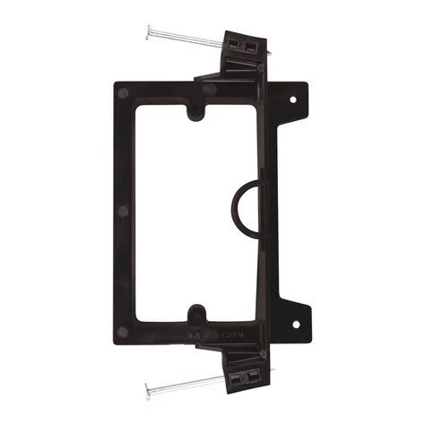 Vanco New Work Rectangle Pvc 1 Gang Low Voltage Mounting Bracket Black