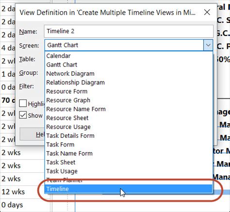 Creating Multiple Timeline Views In Microsoft Project And Sensei Project Solutions