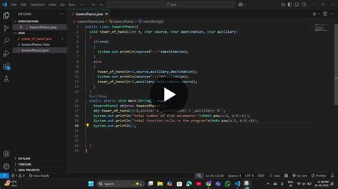 Just Completed A Fun Mini Project — Tower Of Hanoi Implemented In Java