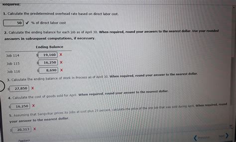 Solved Predetermined Overhead Rate Application Of Overhead