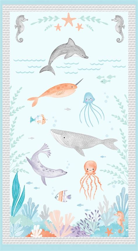 Underwater Whimsy Panel 24 X 43 75501 489 Bolts2blocks