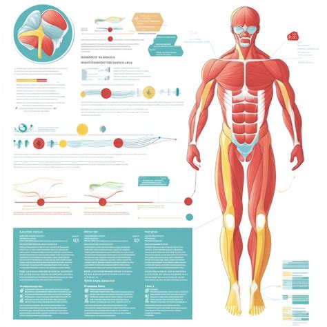 Detailed Anatomical Illustration Of A Human Male Figure With Labeled