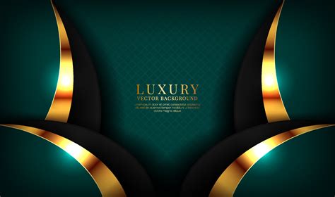 D Green Luxury Abstract Background Overlap Layer On Dark Space With