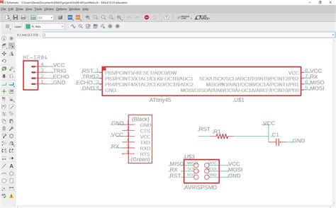 Hc Sr04 Schematic Eagle Diagram Board