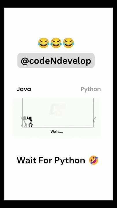 Wait For Python😂🤣 Shortvideo Python Java Shortsviral Shortsfeed
