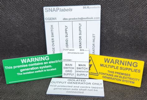 Generator Switch Label Dlm Products