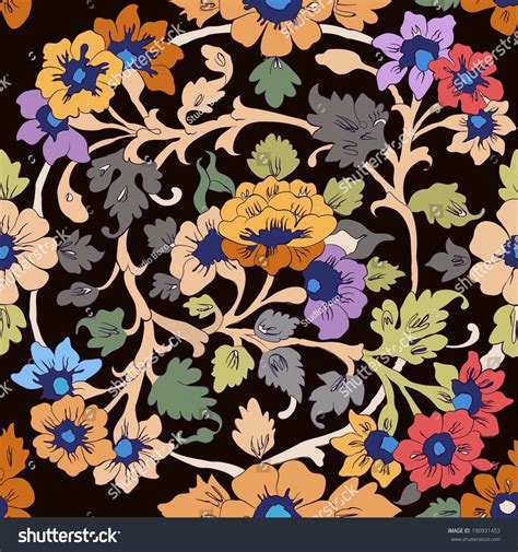 Seamless Vector Pattern Classic Persian Floral Stock Vector Royalty Free 190931453 Shutterstock